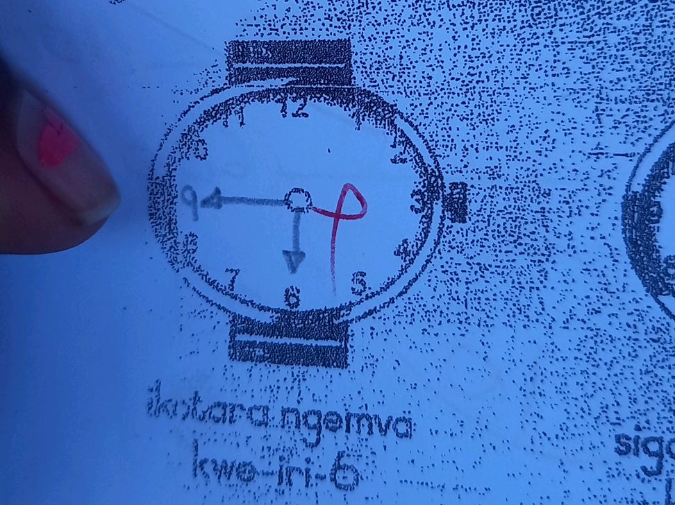 The image shows a clock face with the hour | StudyX