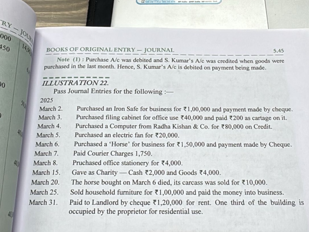 Pass Journal Entries for the following:- | StudyX