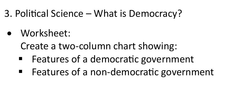 3. Political Science – What is Democracy? • | StudyX