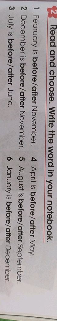 Read and choose. Write the word in your | StudyX