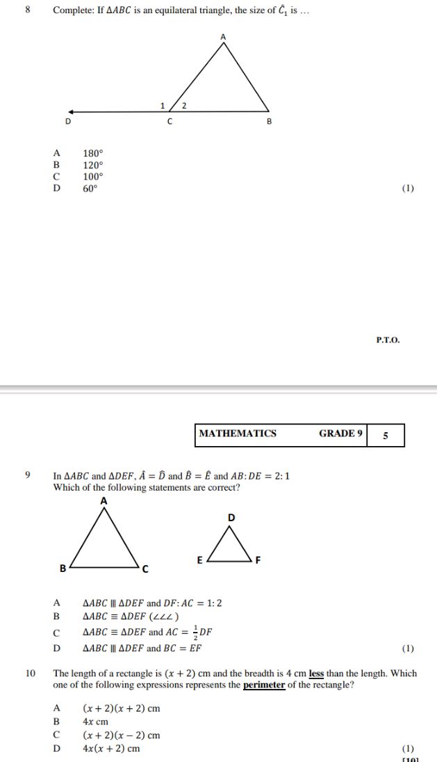 8. Complete: If $ ABC$ is an equilateral | StudyX