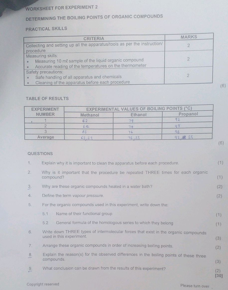 ## Worksheet for Experiment 2: Determining | StudyX