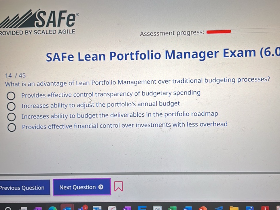 What is an advantage of Lean Portfolio