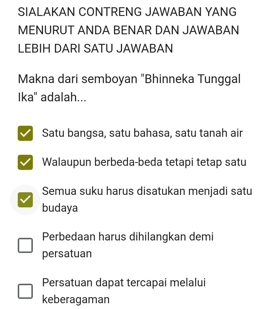 Makna dari semboyan "Bhinneka Tunggal Ika" | StudyX