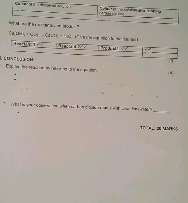 What are the reactants and product? | StudyX