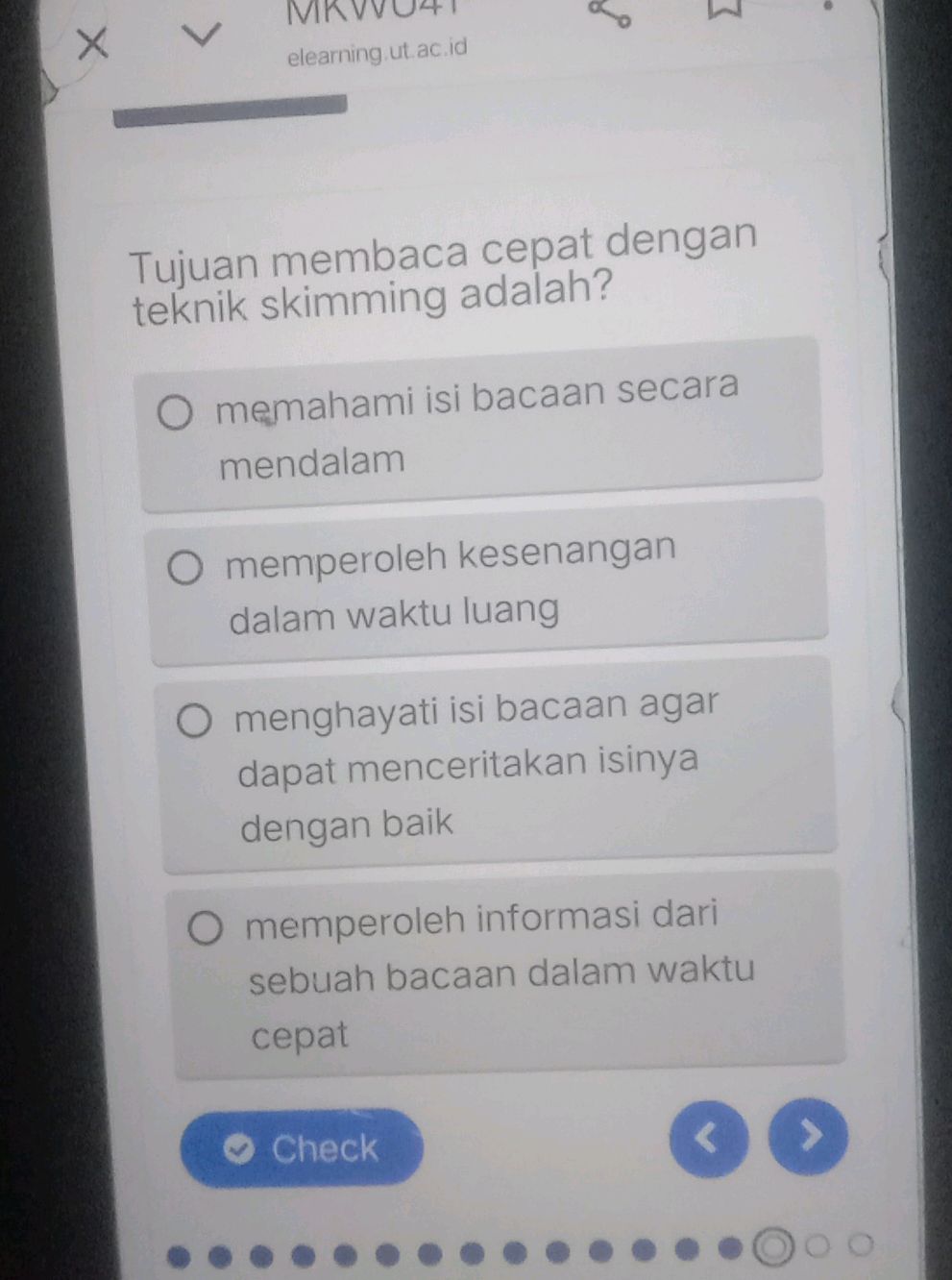 Tujuan membaca cepat dengan teknik skimming | StudyX