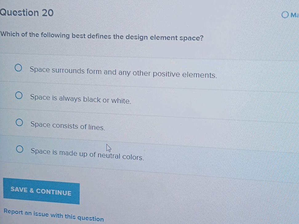 Question 20 Which of the following best