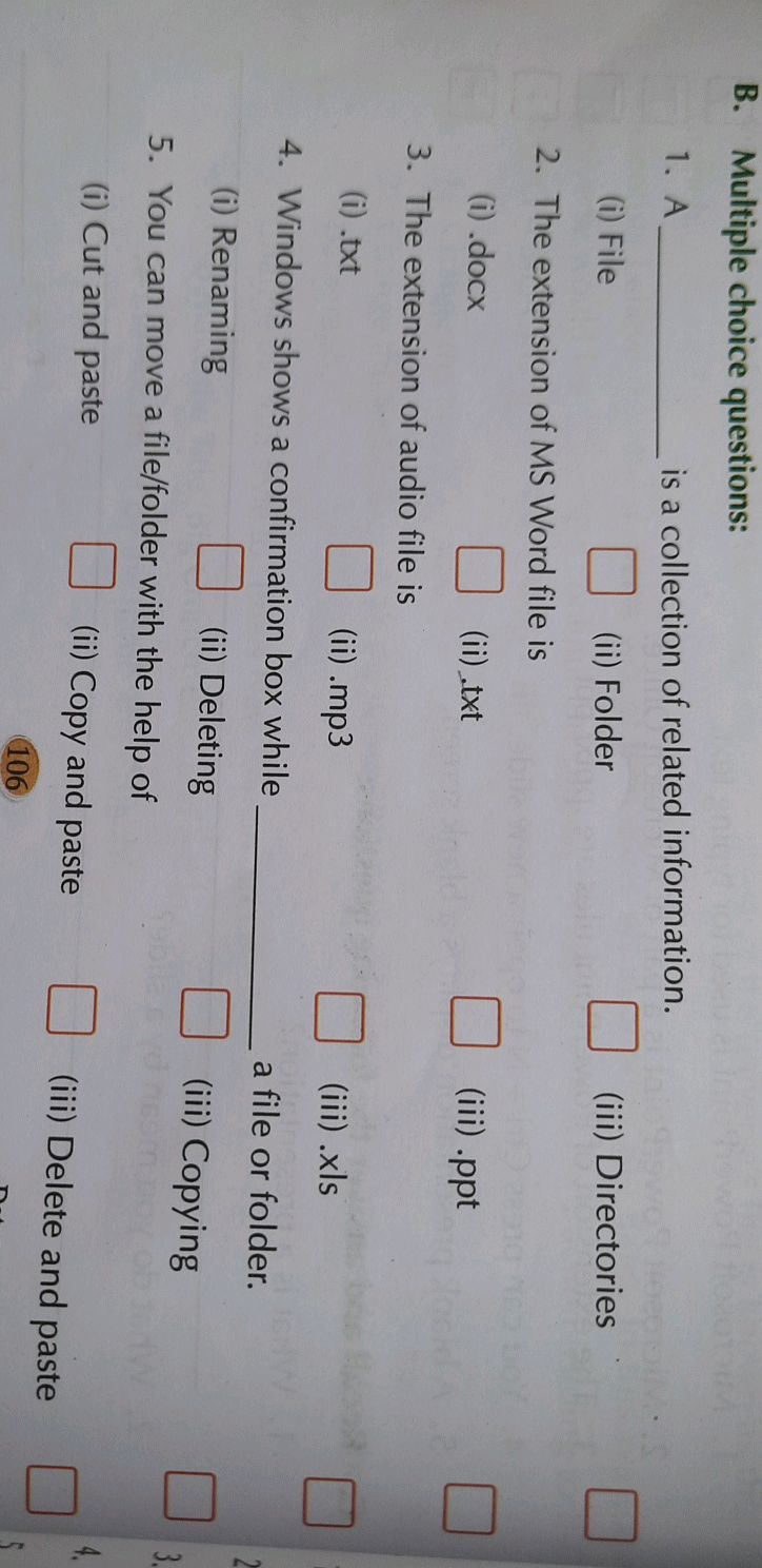 B. Multiple choice questions: 1. A ______ | StudyX