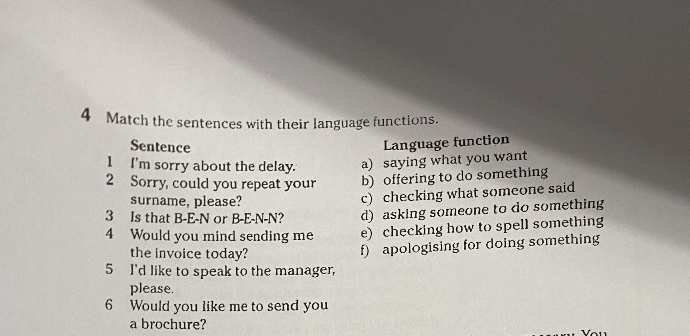 4 Match the sentences with their language | StudyX