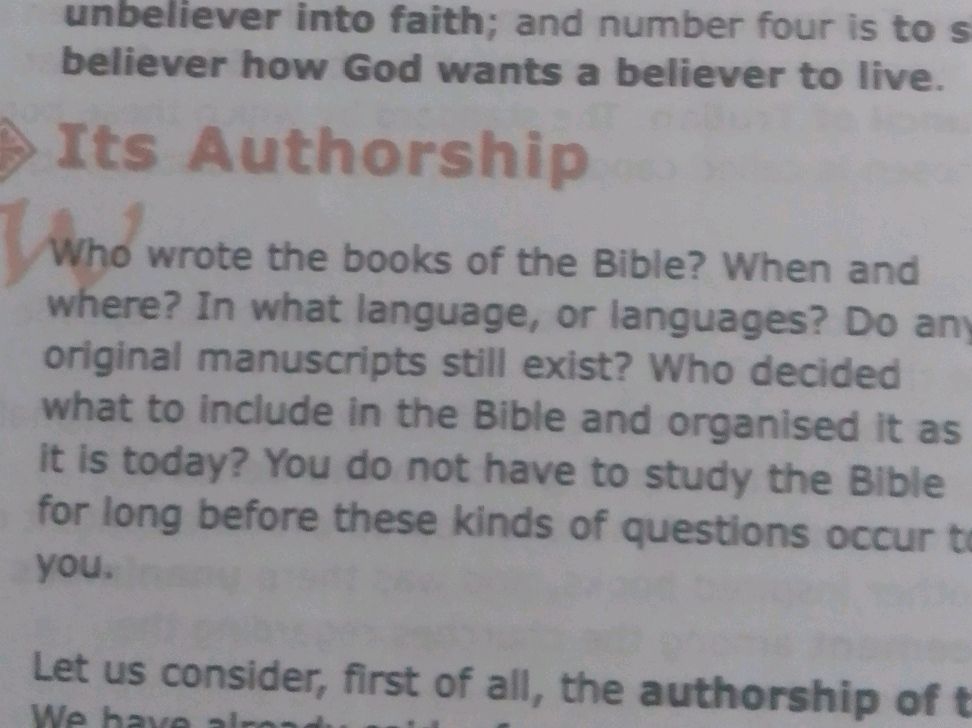 Who wrote the books of the Bible? When and | StudyX