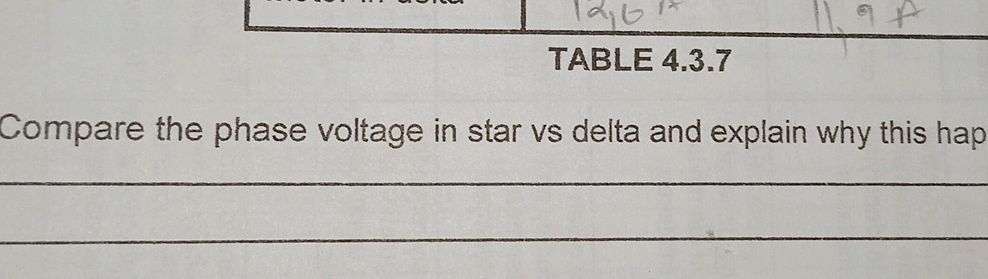 Compare the phase voltage in star vs delta | StudyX