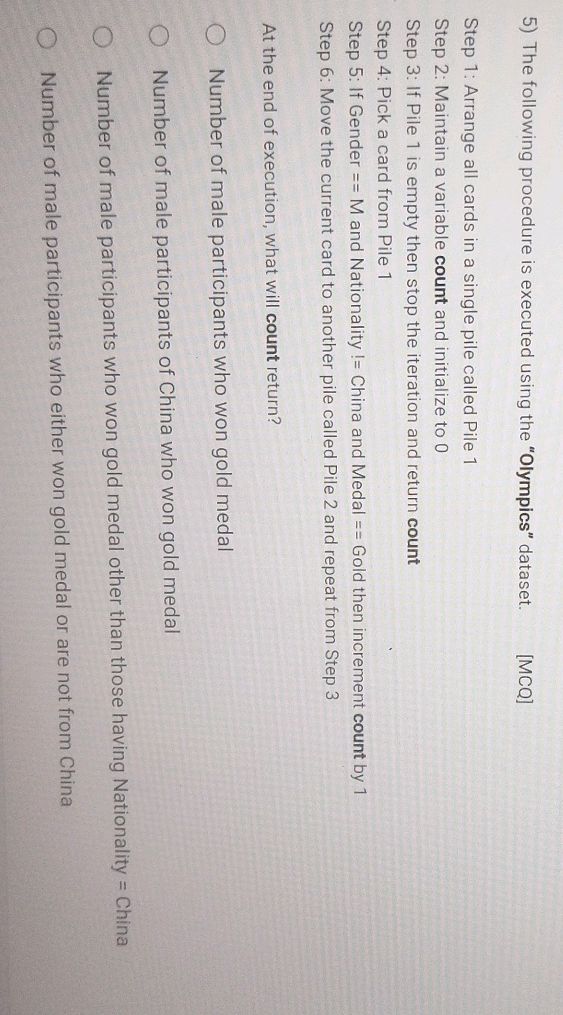 5) The following procedure is executed using | StudyX