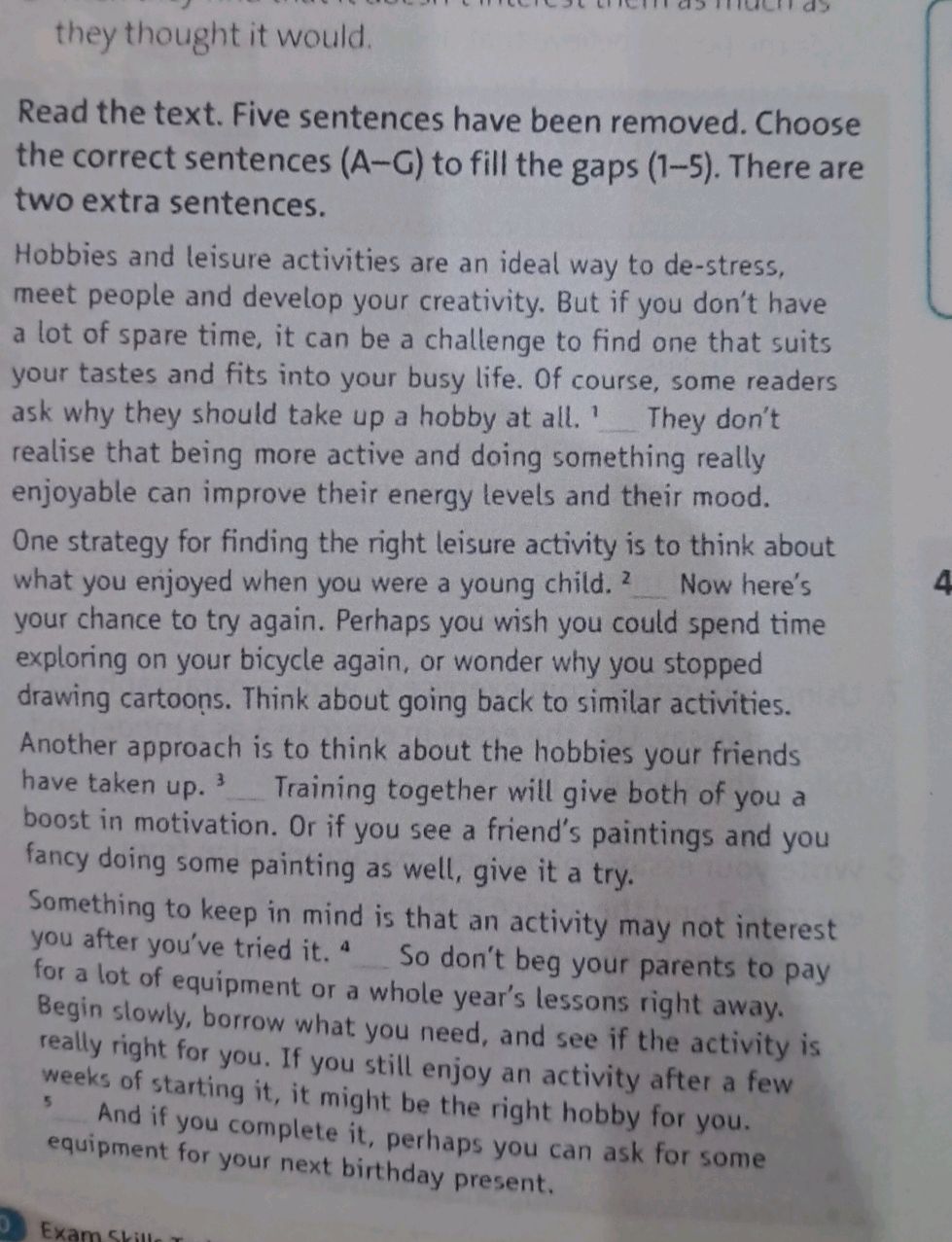 Read the text. Five sentences have been | StudyX