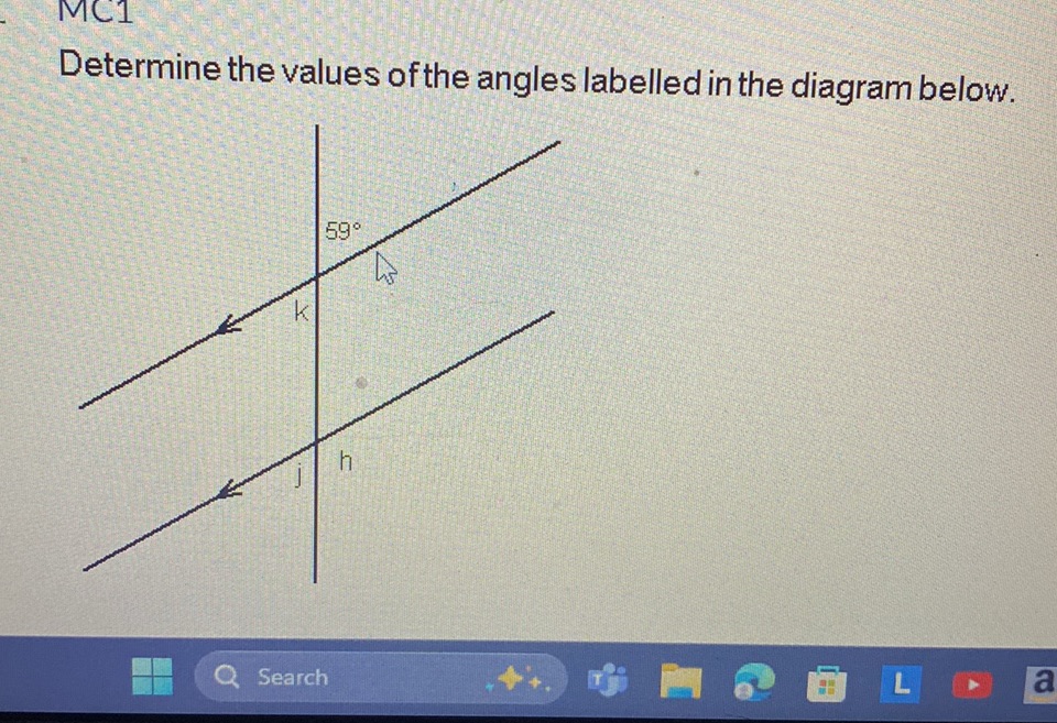 Determine the values of the angles labelled | StudyX