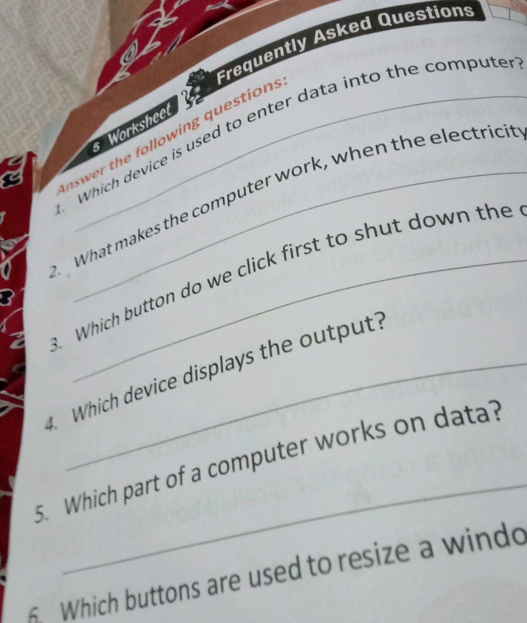 1. Which device is used to enter data into | StudyX