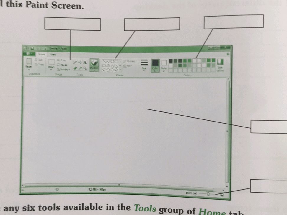 any six tools available in the Tools group