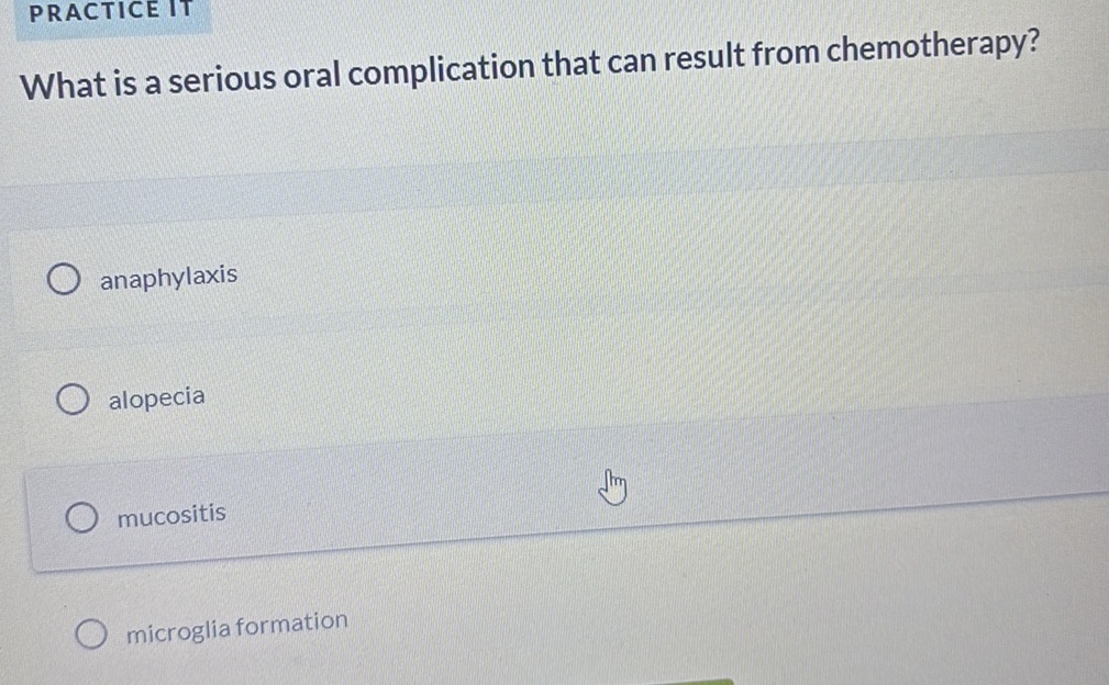 What is a serious oral complication that can | StudyX