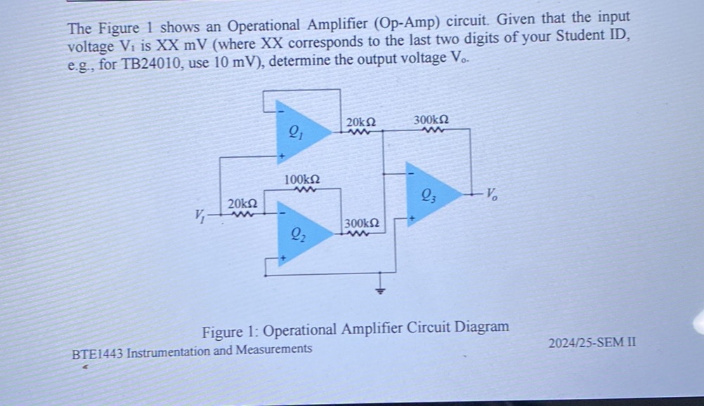The Figure 1 shows an Operational Amplifier | StudyX