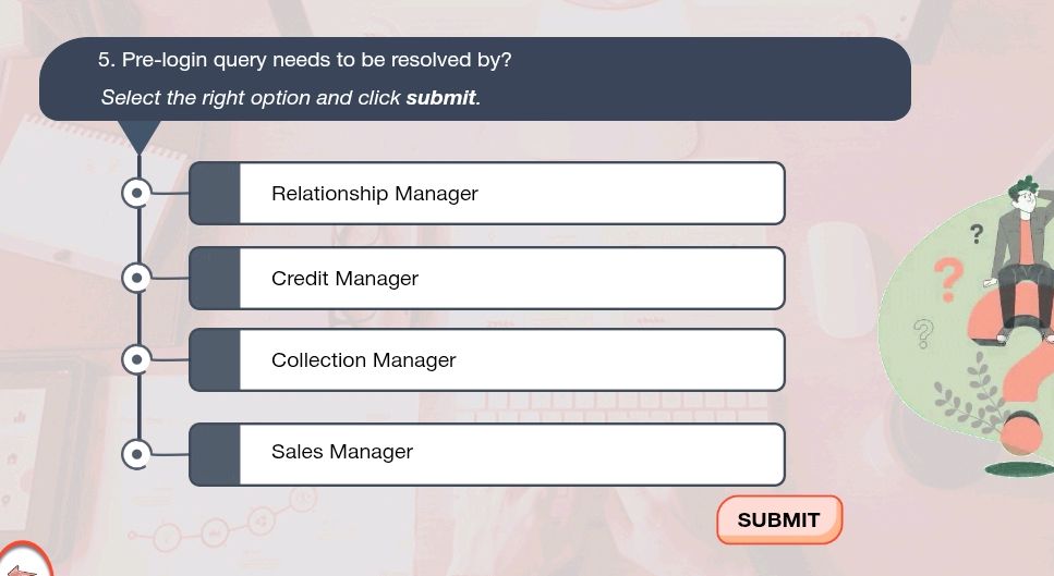 5. Pre-login query needs to be resolved by? | StudyX