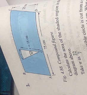Calculate the area of the shaded region in | StudyX