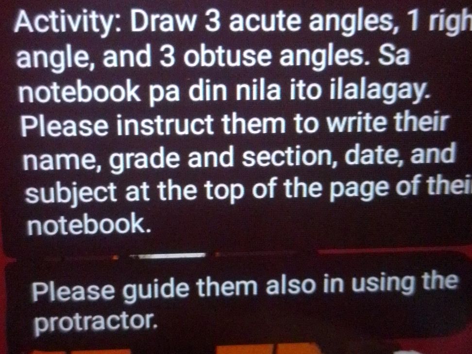 Activity: Draw 3 acute angles, 1 right | StudyX