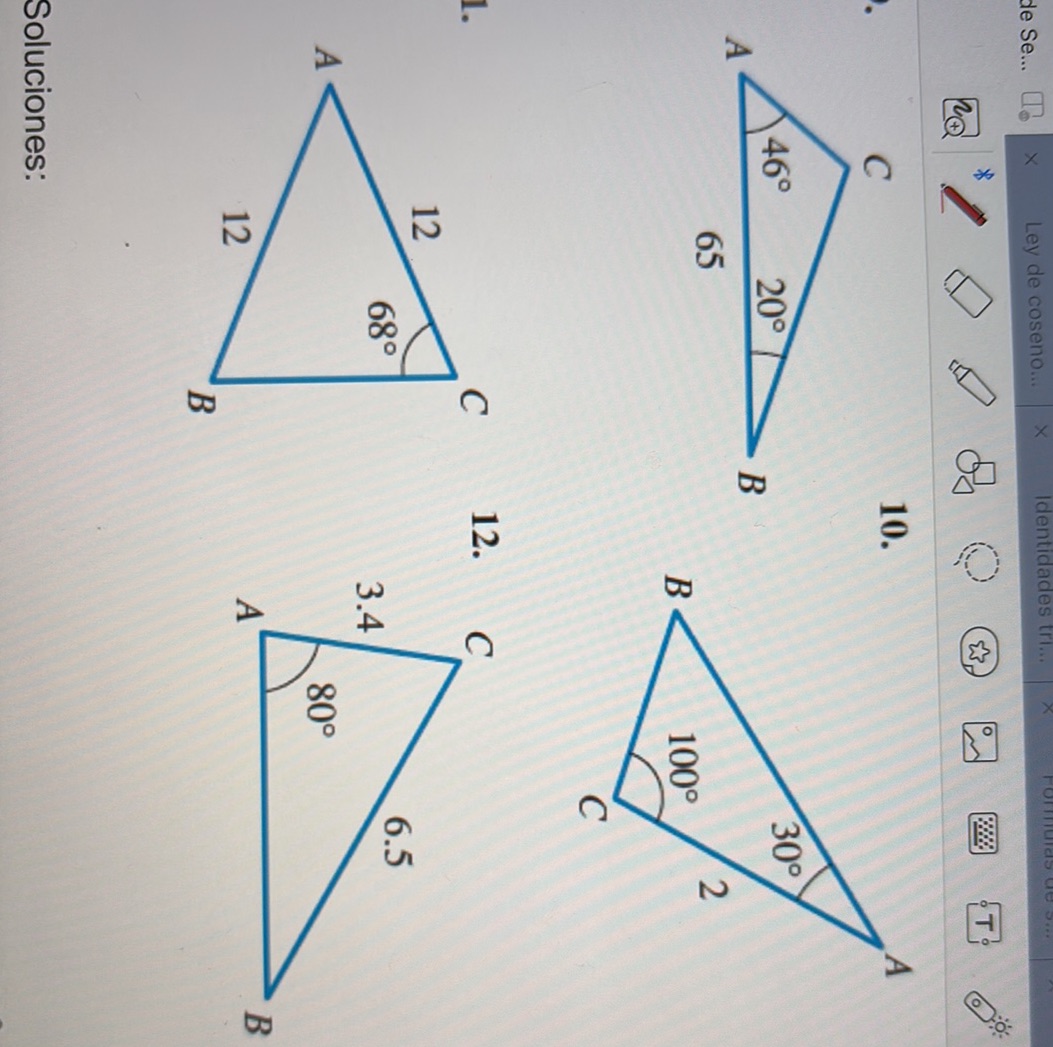 1. Triangle with sides labeled 12 and 12, | StudyX