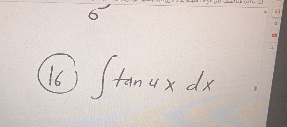 Integral of tan(4x) | StudyX