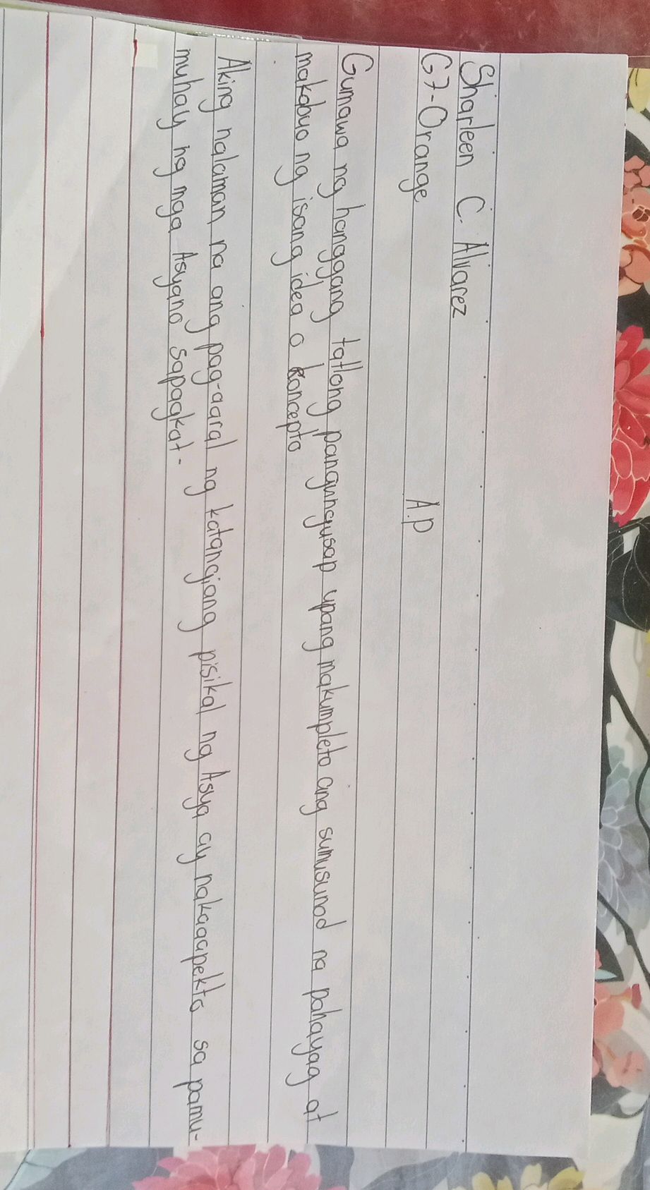 Gunawa ng hanggang tatlong pangungusap upang | StudyX