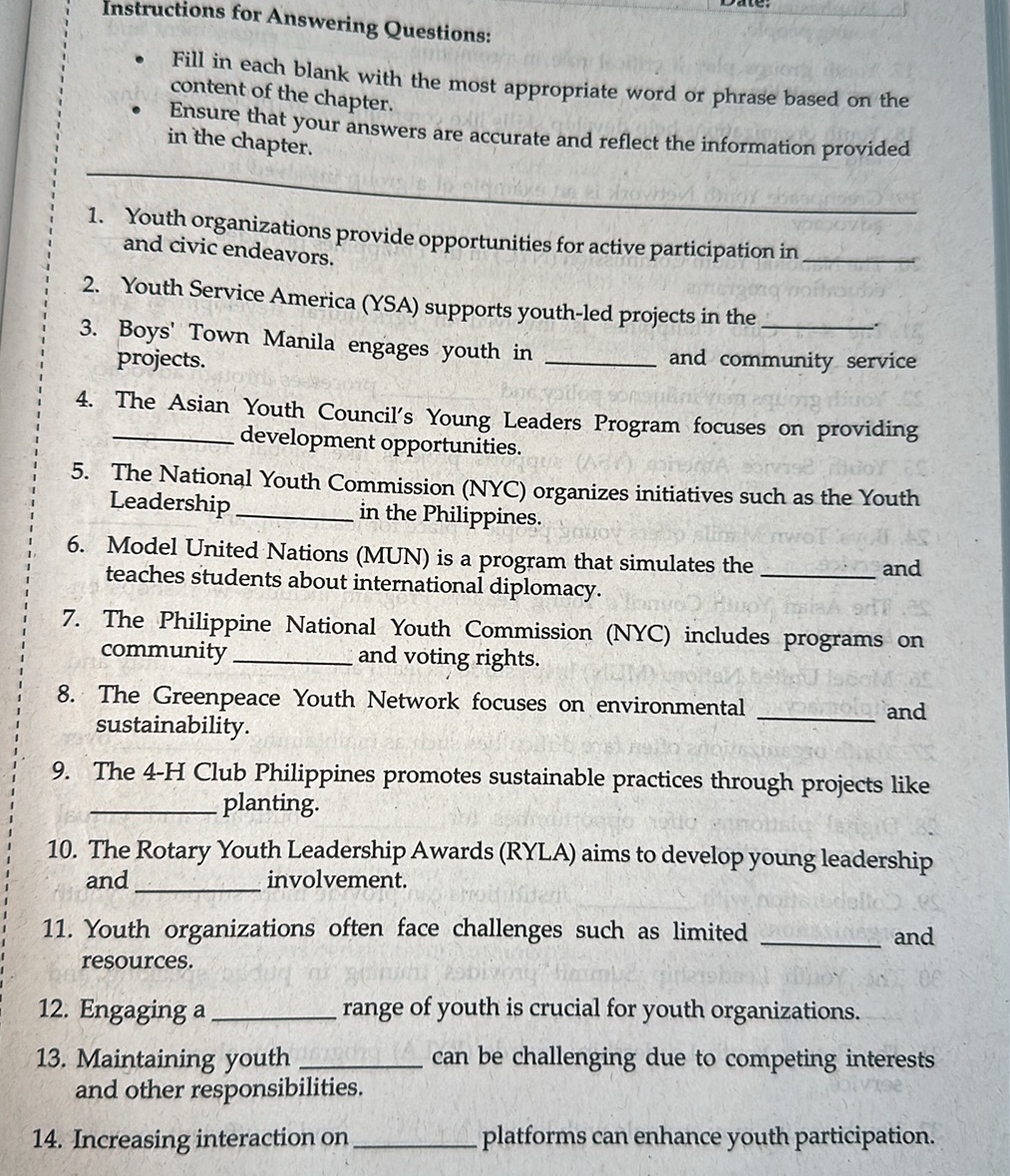 Instructions for Answering Questions: * | StudyX