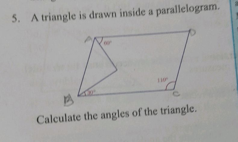 5. A triangle is drawn inside a | StudyX