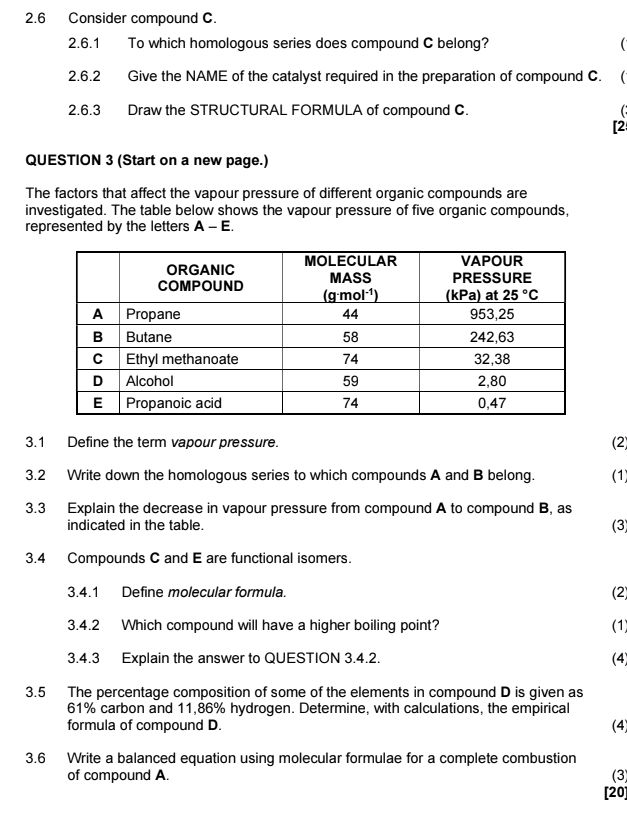2.6 Consider compound C. 2.6.1 To which | StudyX