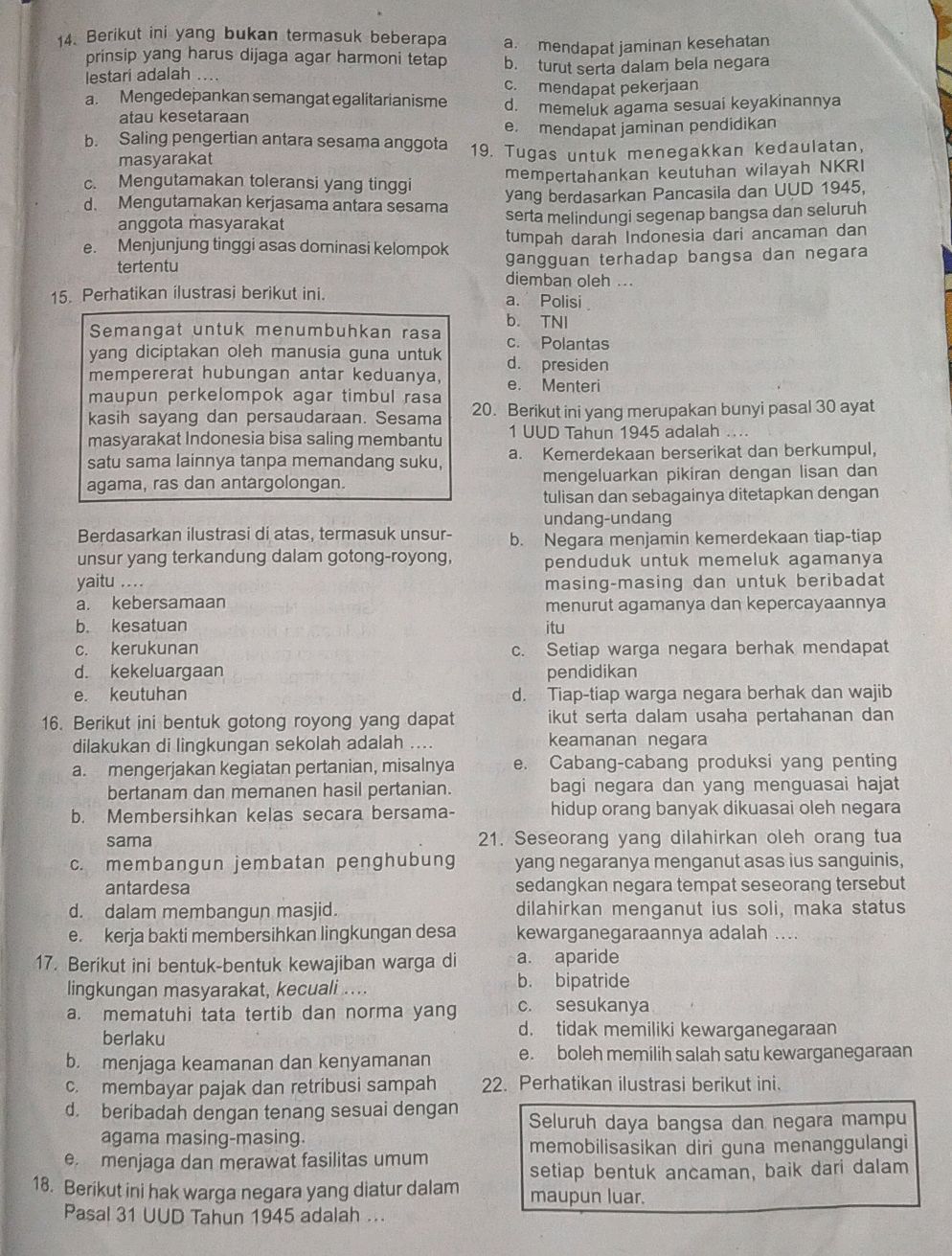 14. Berikut ini yang bukan termasuk beberapa | StudyX