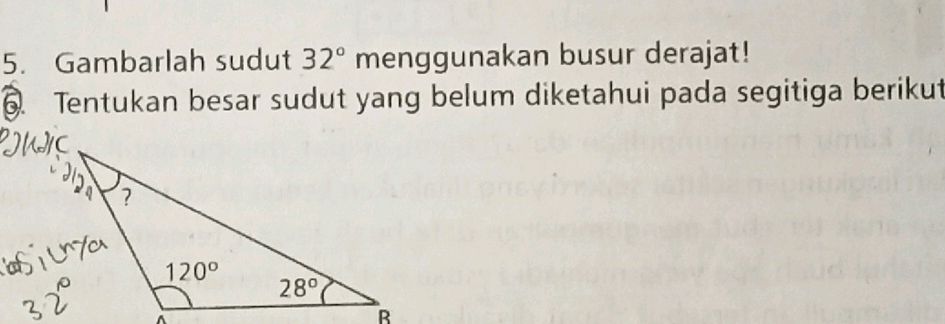 6. Tentukan besar sudut yang belum diketahui | StudyX