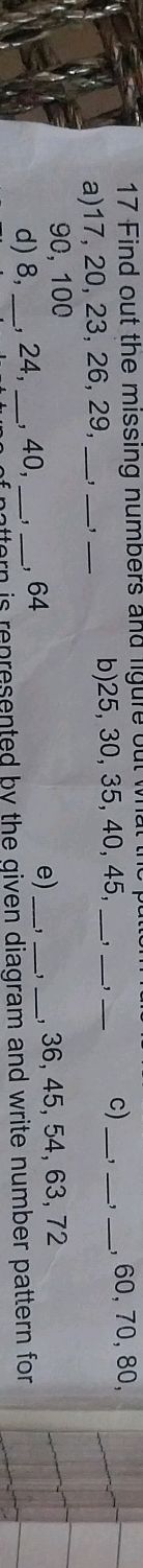 17 Find out the missing numbers and figure | StudyX