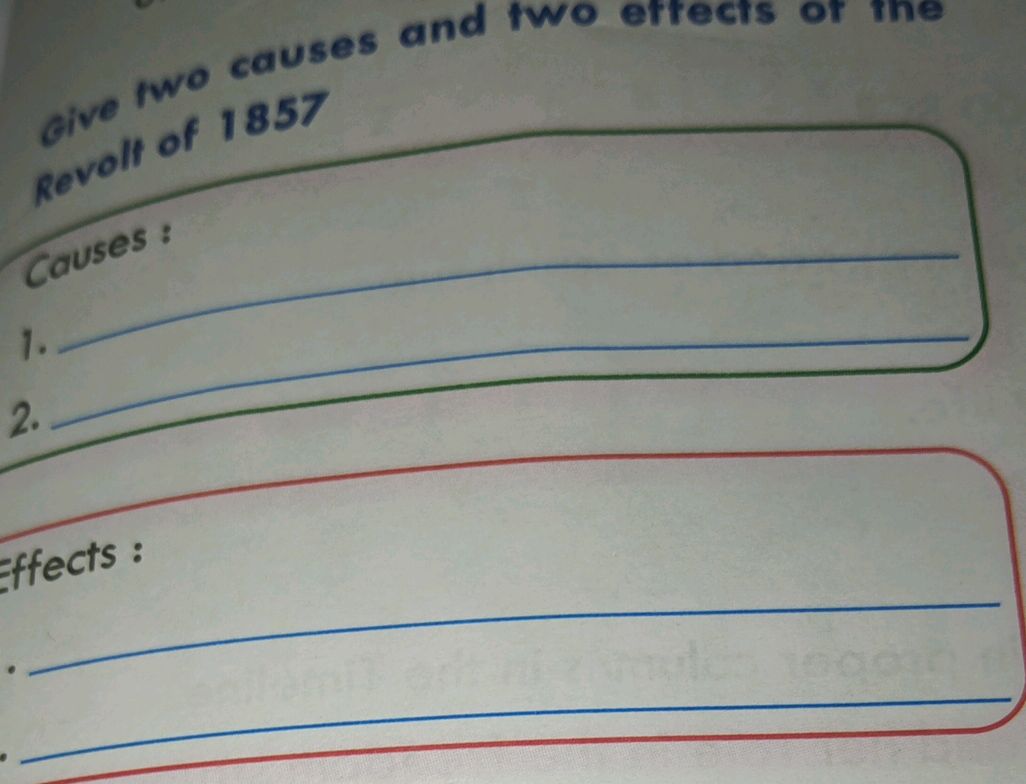 Give two causes and two effects of the | StudyX