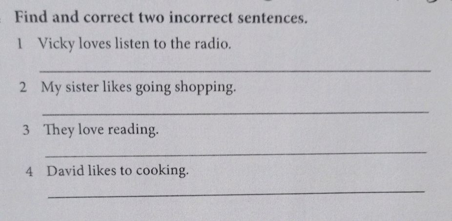 Find and correct two incorrect sentences. 1 | StudyX
