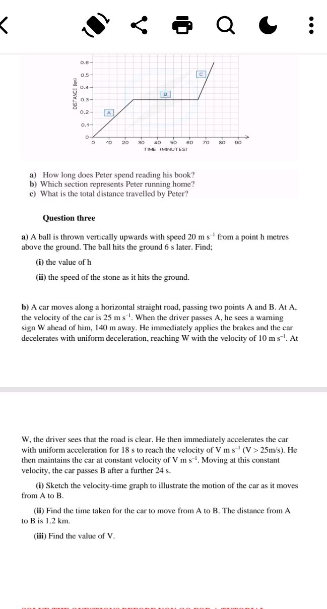 a) How long does Peter spend reading his | StudyX