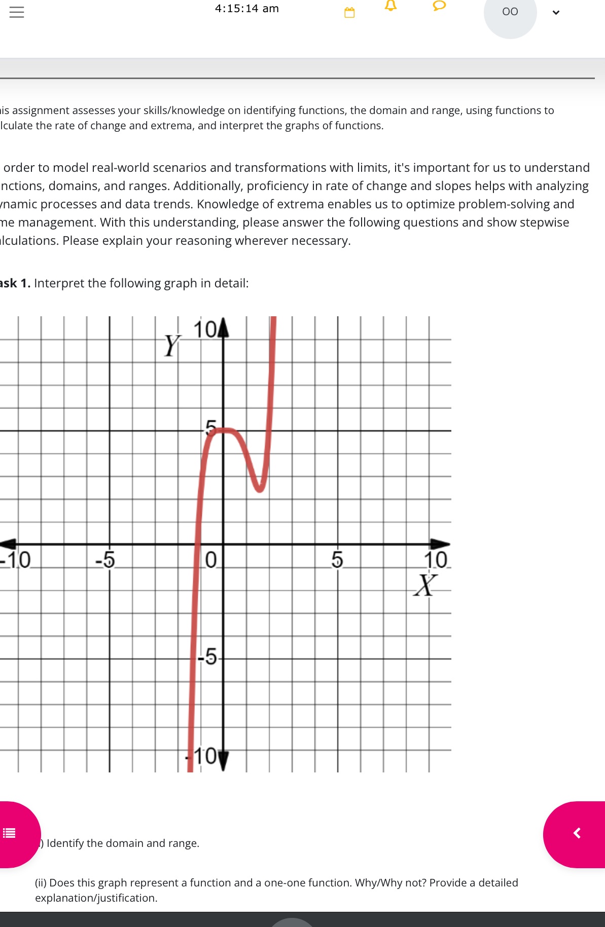 Task 1. Interpret the following graph in | StudyX