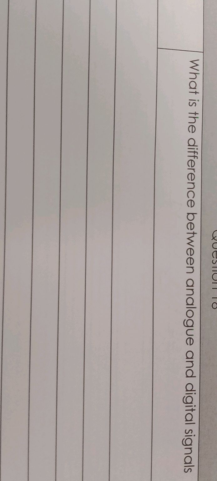 What is the difference between analogue and | StudyX