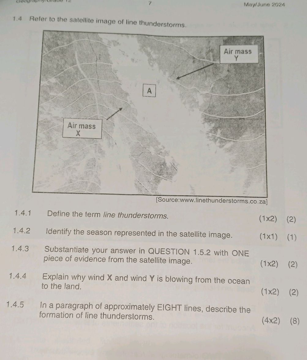 1.4 Refer to the satellite image of line | StudyX