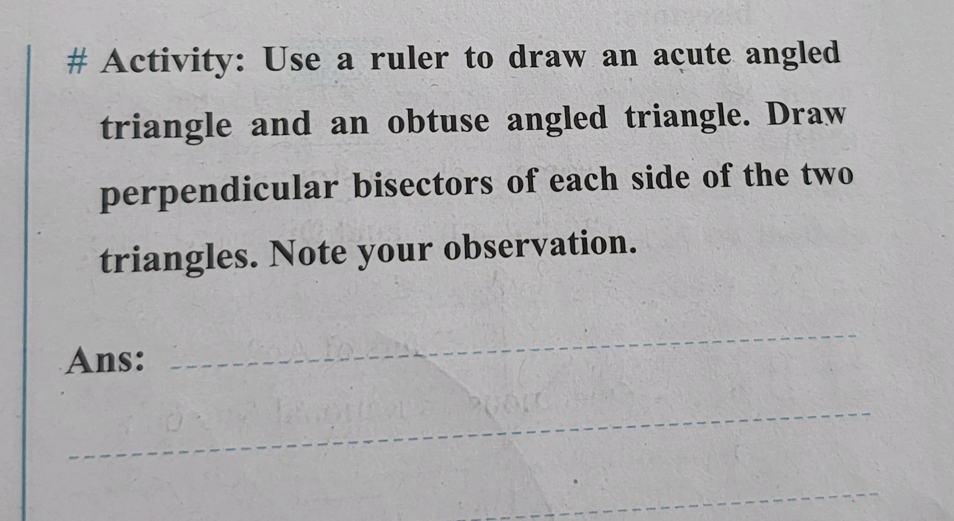 # Activity: Use a ruler to draw an acute | StudyX