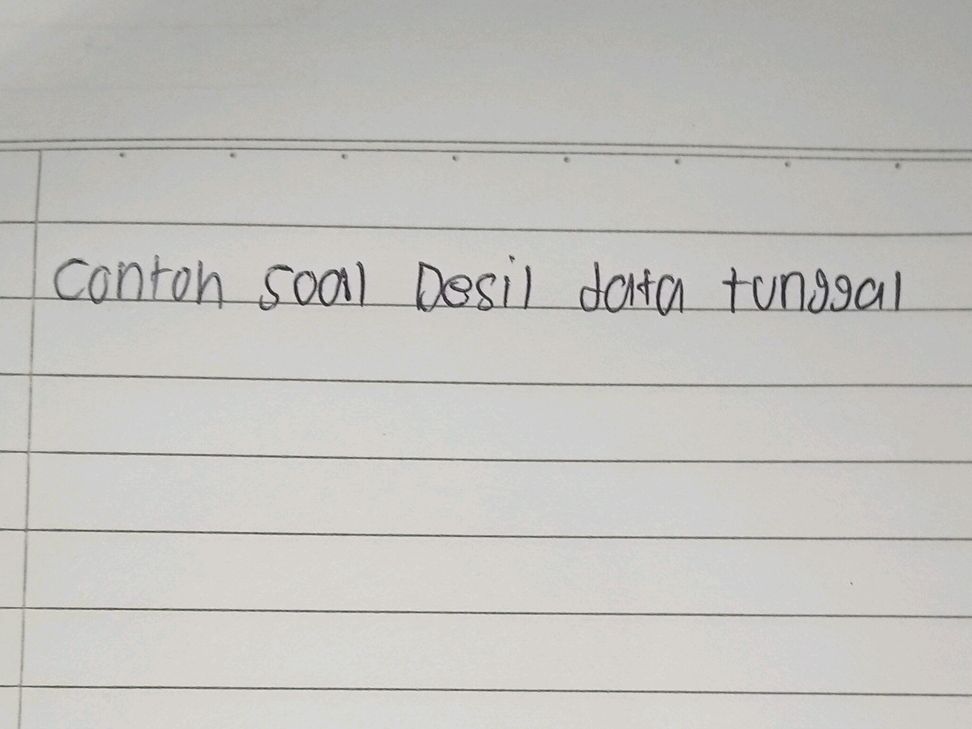 Contoh Soal Desil Data Tunggal | StudyX