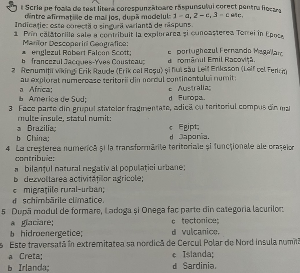 I Scrie pe foaia de test litera | StudyX