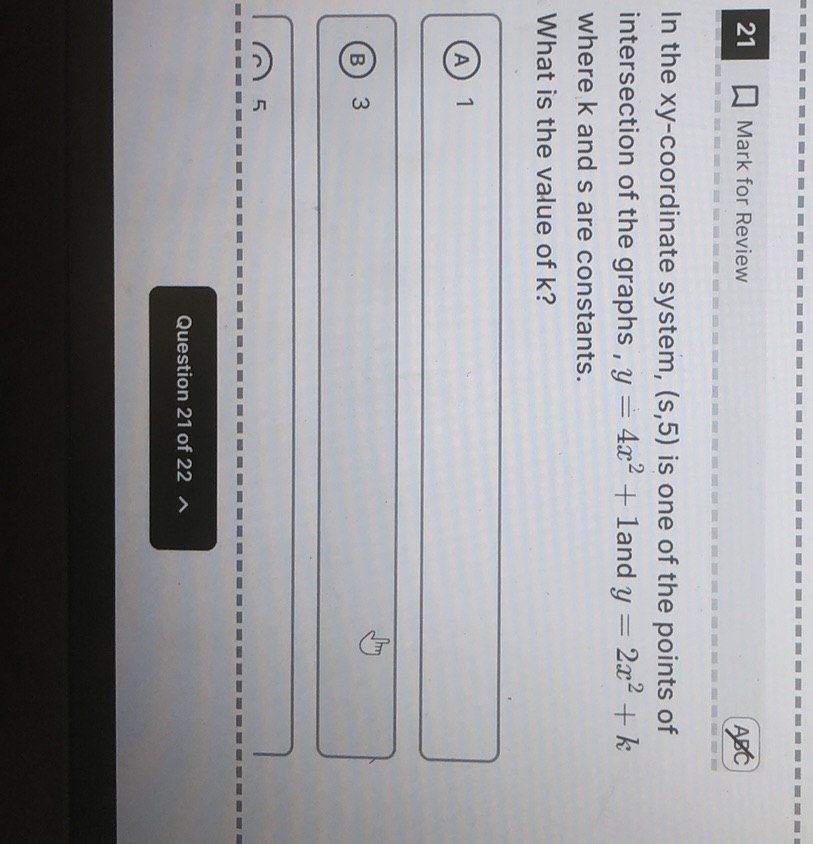 In the xy-coordinate system, (s,5) is one of | StudyX