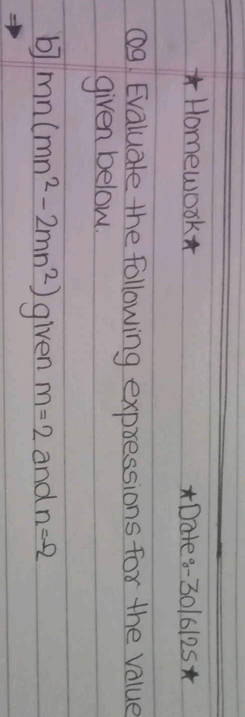 Q9. Evaluate the following expressions for | StudyX