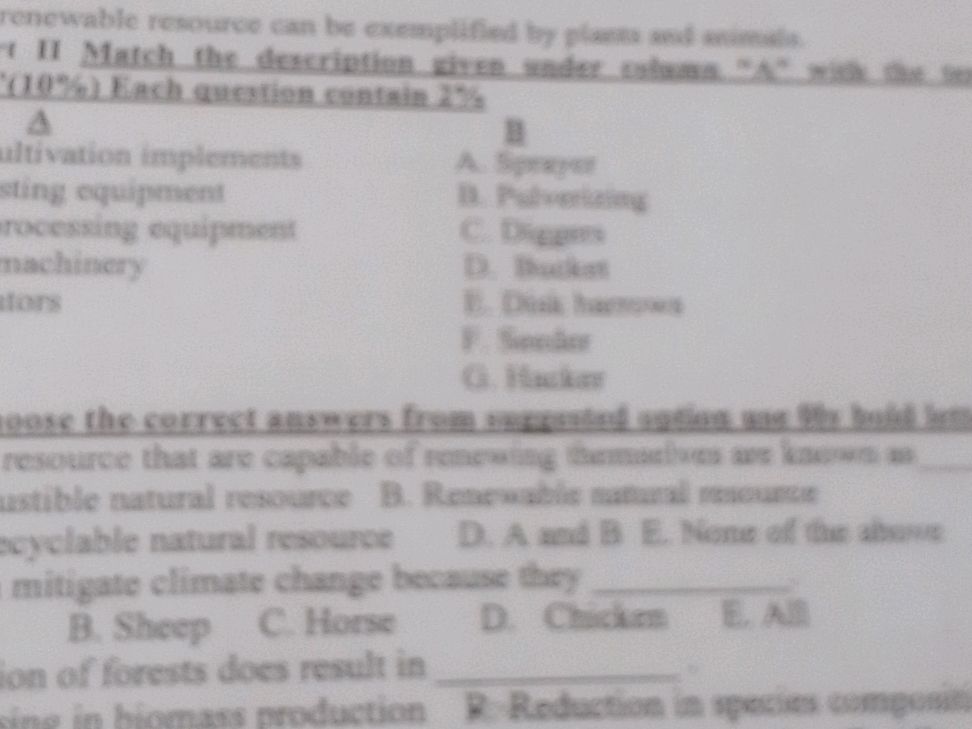 II Match the description given under column | StudyX