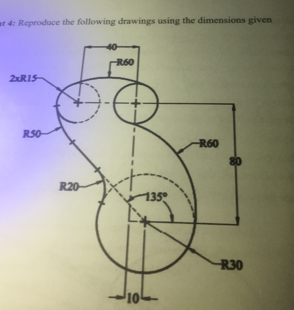 Reproduce the following drawings using the | StudyX