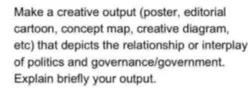 Make a creative output (poster, editorial | StudyX