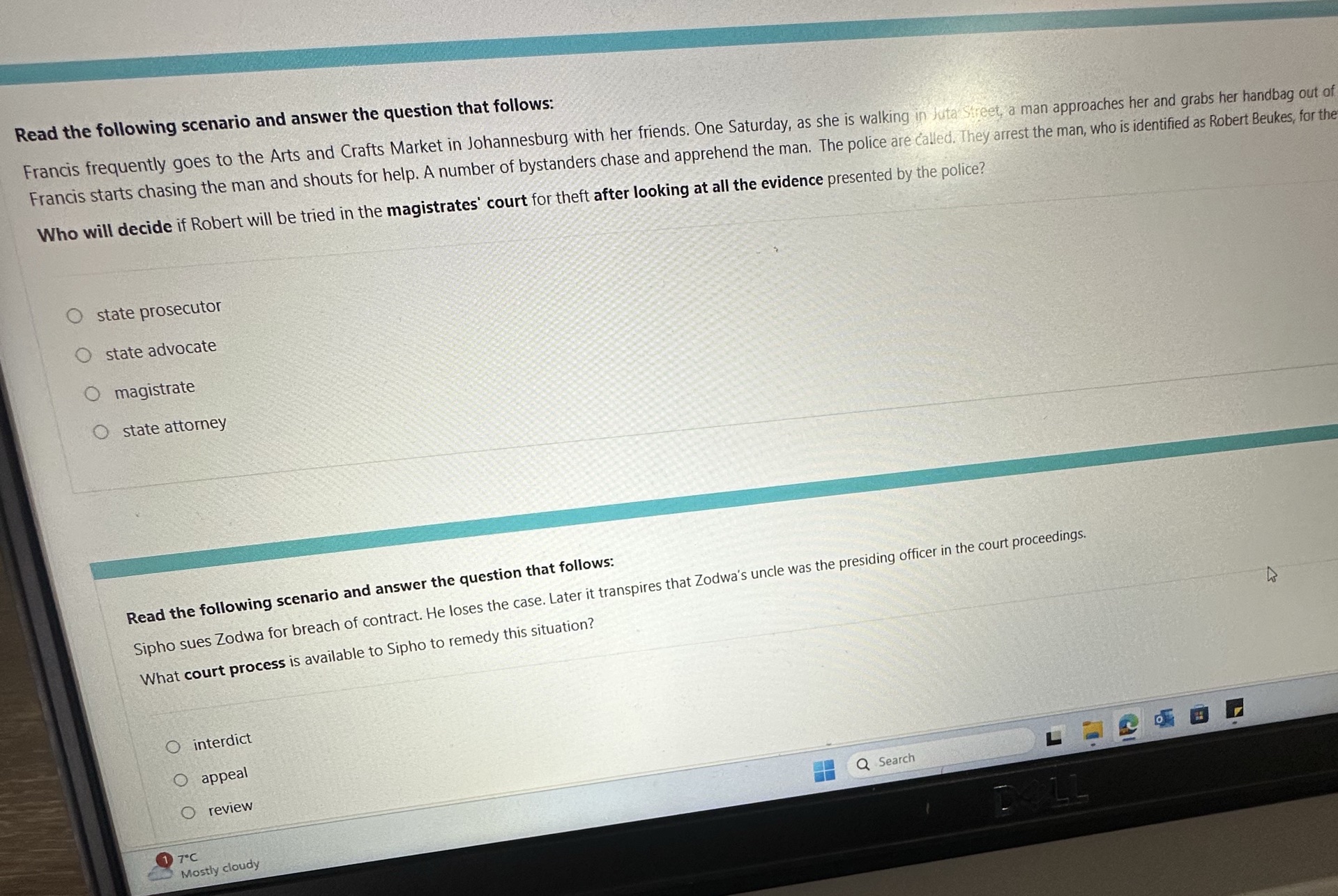 Read the following scenario and answer the | StudyX