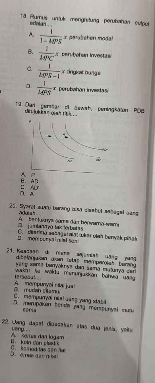 18. Rumus untuk menghitung perubahan output | StudyX